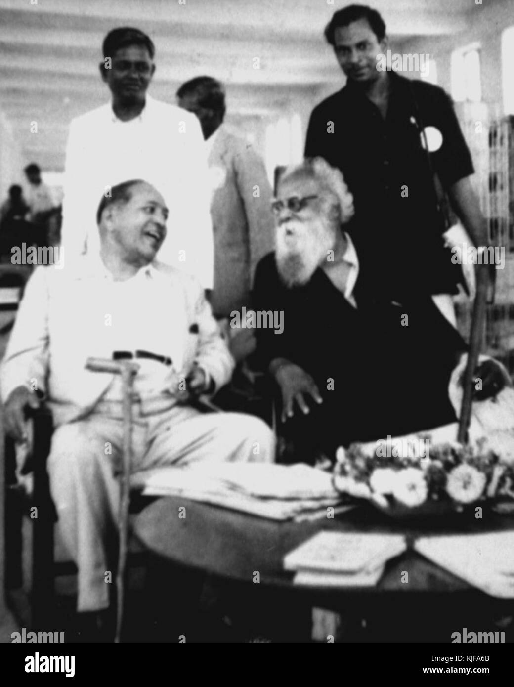 Rangoon, 1954. Babasaheb Ambedkar with Periyar when they met in ...