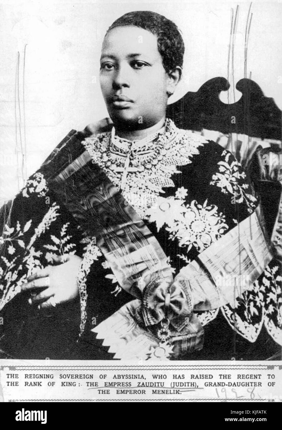 Empress Zauditu Judith child of Emperor Menelik 142360730154 Stock ...