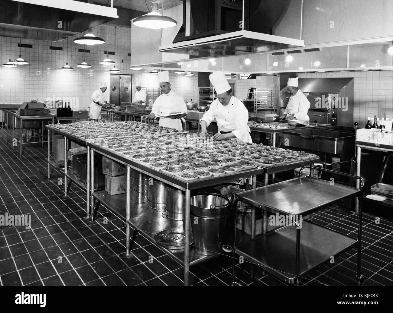 Kastrup Airport CPH, Copenhagen. Flight kitchen 1950s, 1960s (4 Stock ...