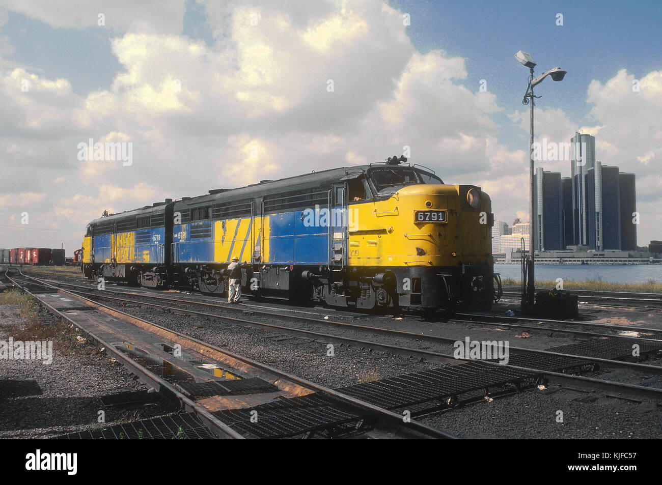 This photograph captures VIA Rail train 6791 at Windsor, Ontario, in ...