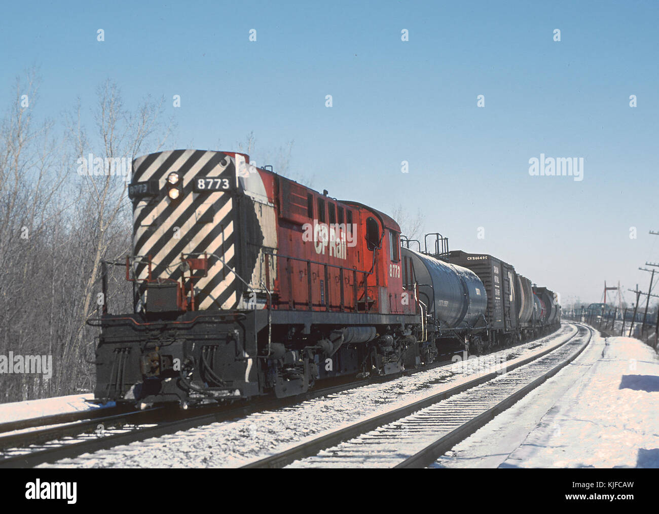 CP 8773 in Brucy, QC in March 1980 (33266805230 Stock Photo - Alamy