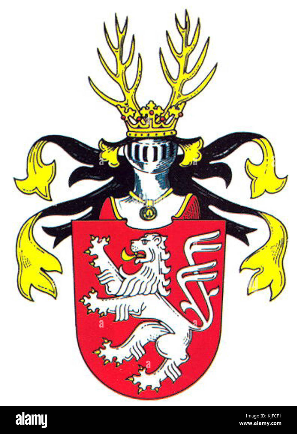 The Coat of Arms of Munich and Cheb, representing two distinct regions ...