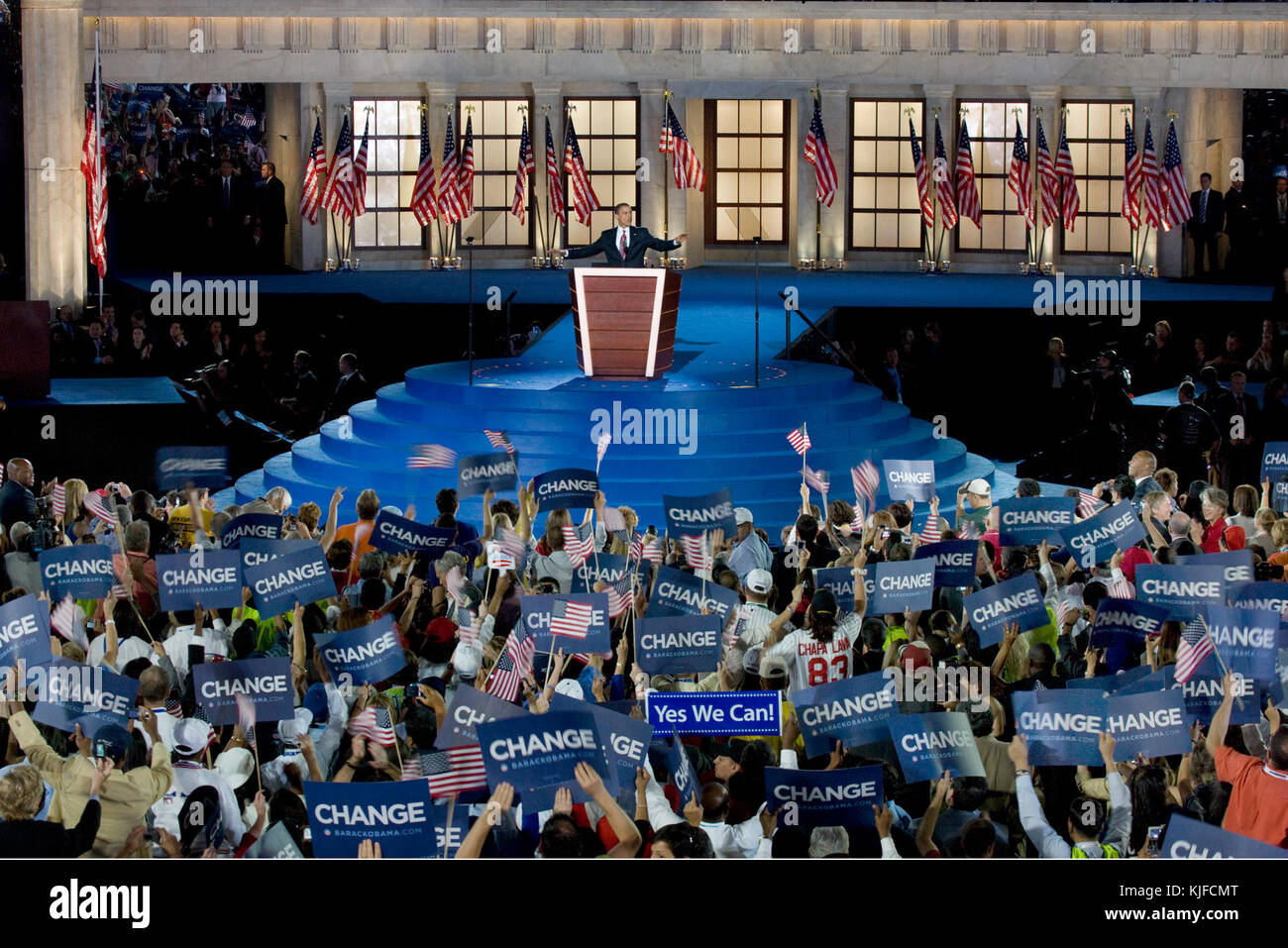 Barack Obama 2008 DNC (01 Stock Photo - Alamy