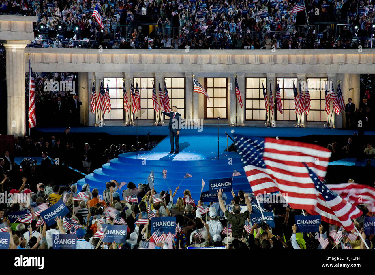 Barack Obama 2008 DNC (04 Stock Photo - Alamy