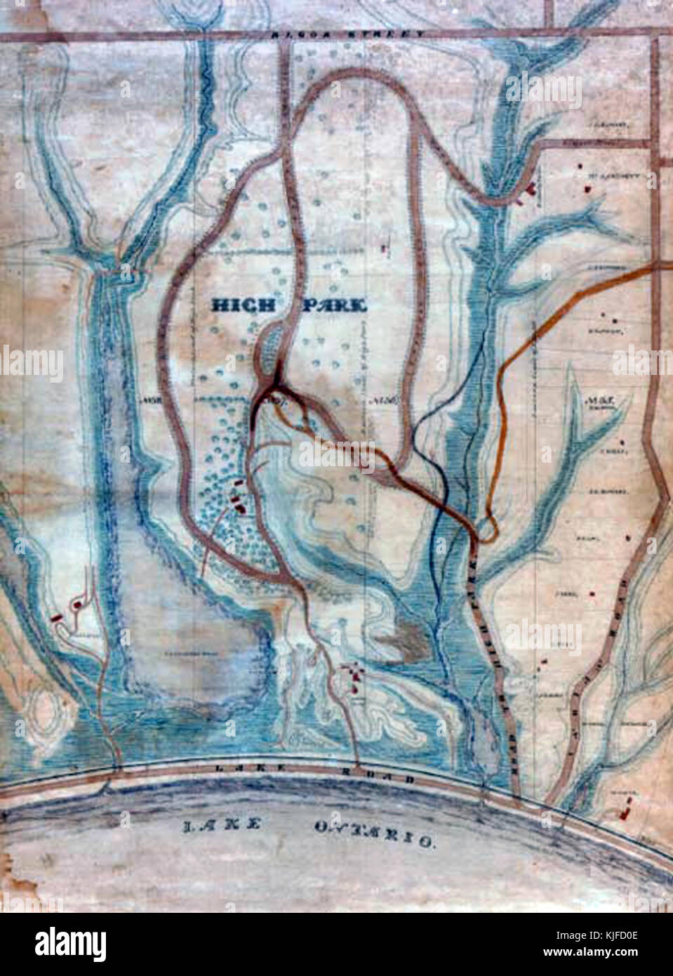 High Park 1870s map Stock Photo - Alamy