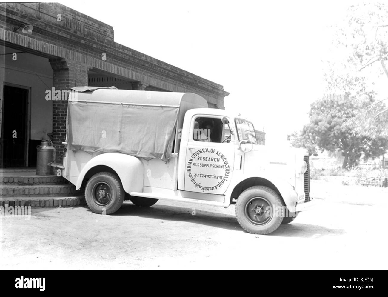 Delhi Milk Supply Scheme A Milk Supply Van on its round 1951 Stock ...