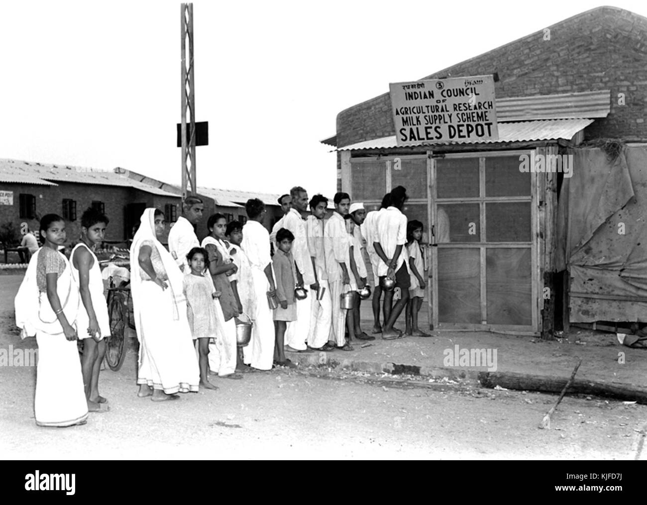 Delhi Milk Supply Scheme Distribution at a depot at Rajendranagar Delhi ...