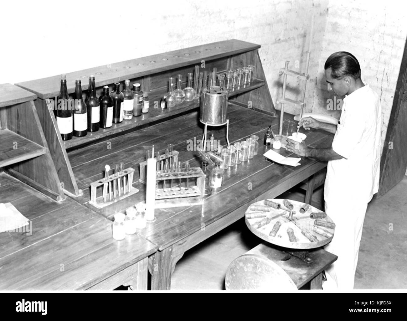 Delhi Milk Supply Scheme Milk testing 1951 Stock Photo - Alamy