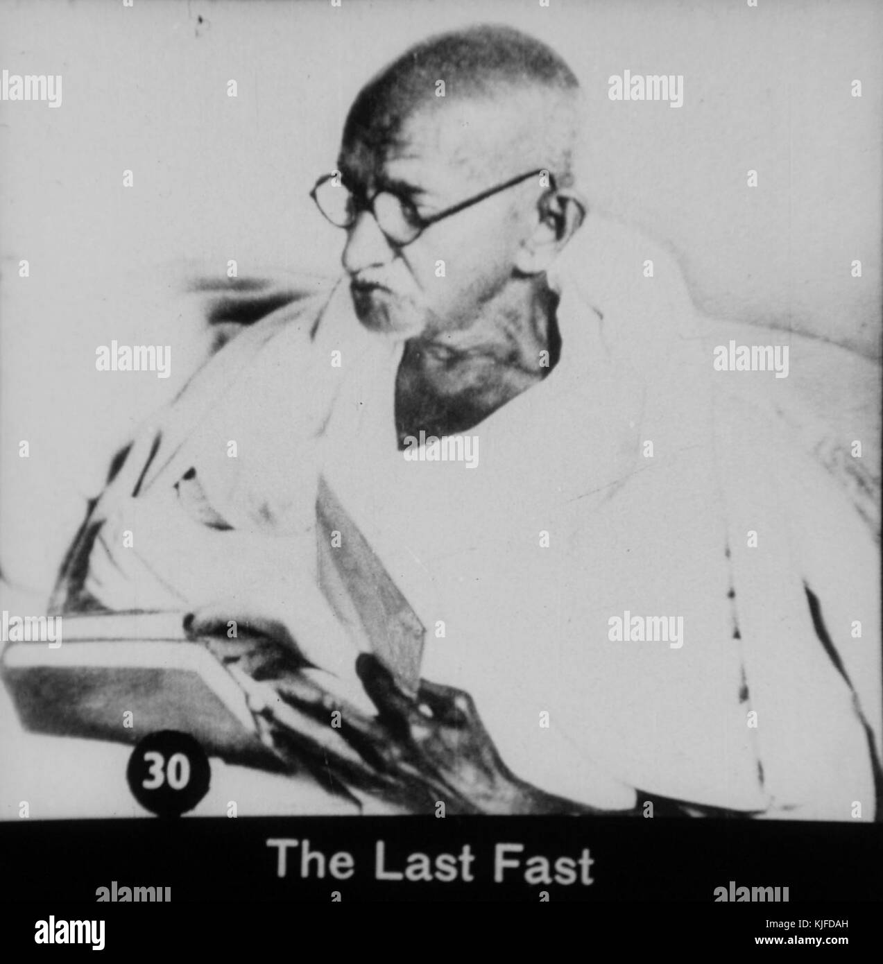 Gandhi fasting 1948 Stock Photo - Alamy