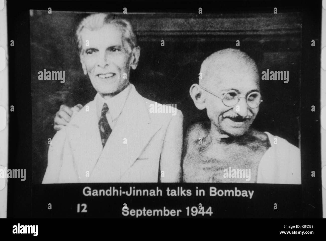 Jinnah and Gandhi Bombay 1944 Stock Photo - Alamy