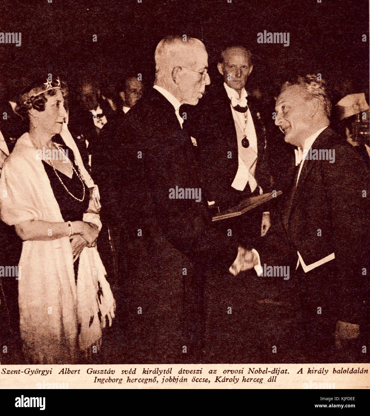 Szentgyorgyi Albert Nobel dij 1937 dec 19 Pesti Naplo Stock Photo - Alamy