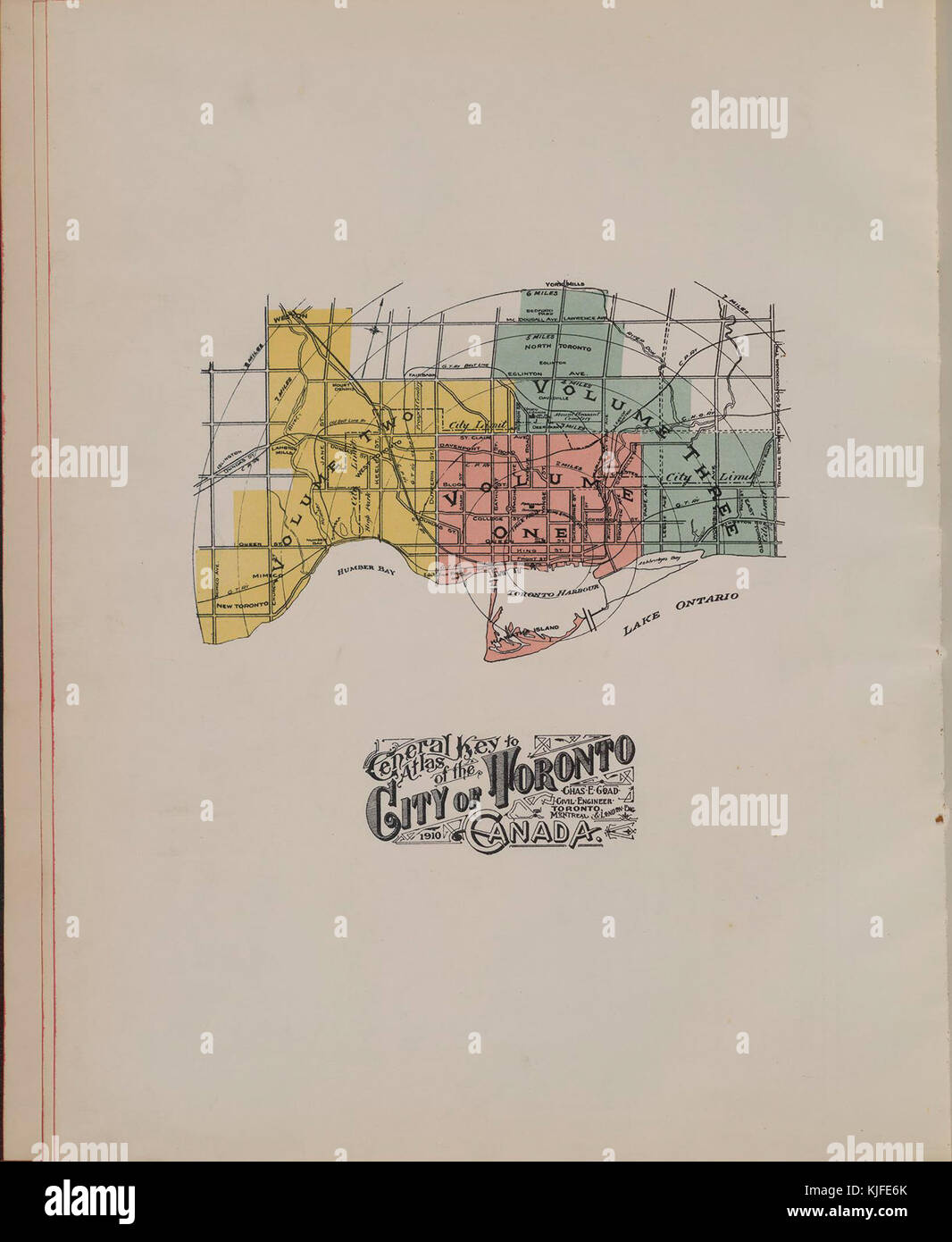 Toronto 1910 Atlas General Key Stock Photo - Alamy