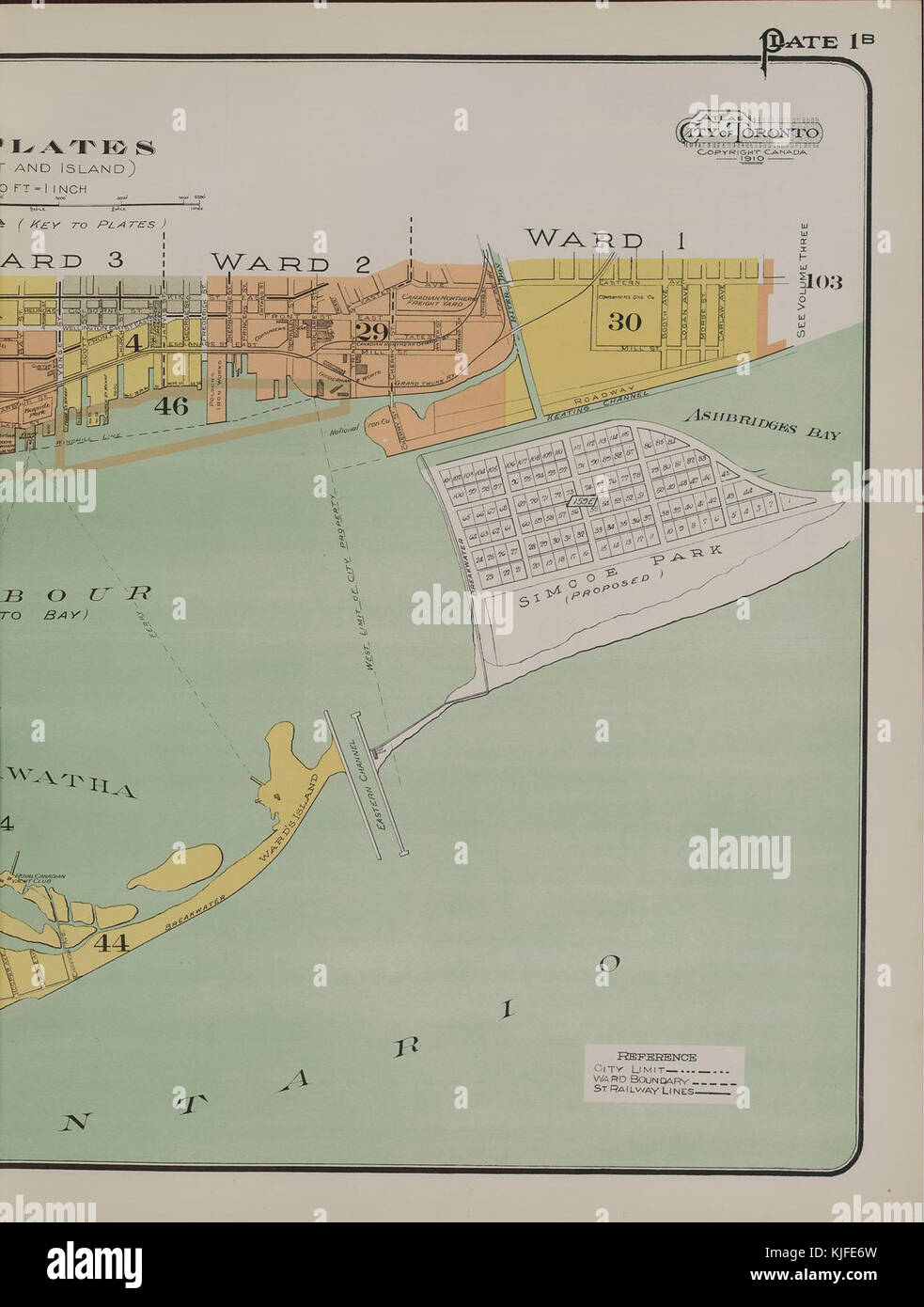 Toronto 1910 Atlas Volume 1 Plate 1B Item 13 Stock Photo - Alamy