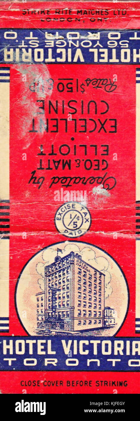 Vintage matchbook hi-res stock photography and images - Alamy