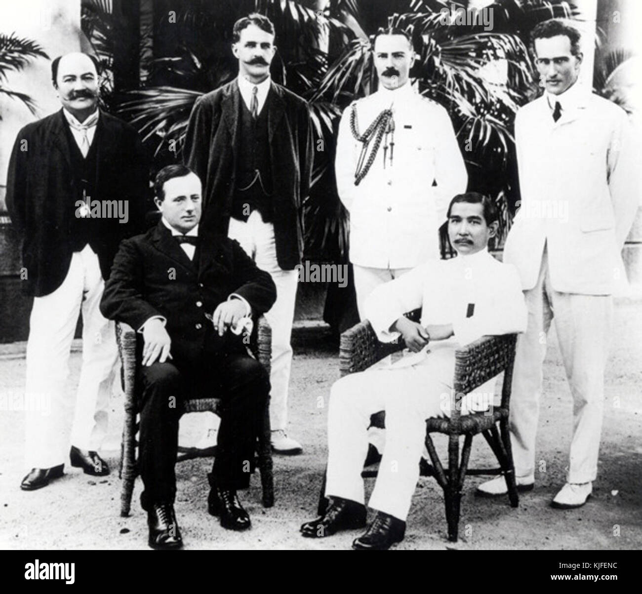 This image features Sir Claud Severn, a British diplomat, alongside Sun ...