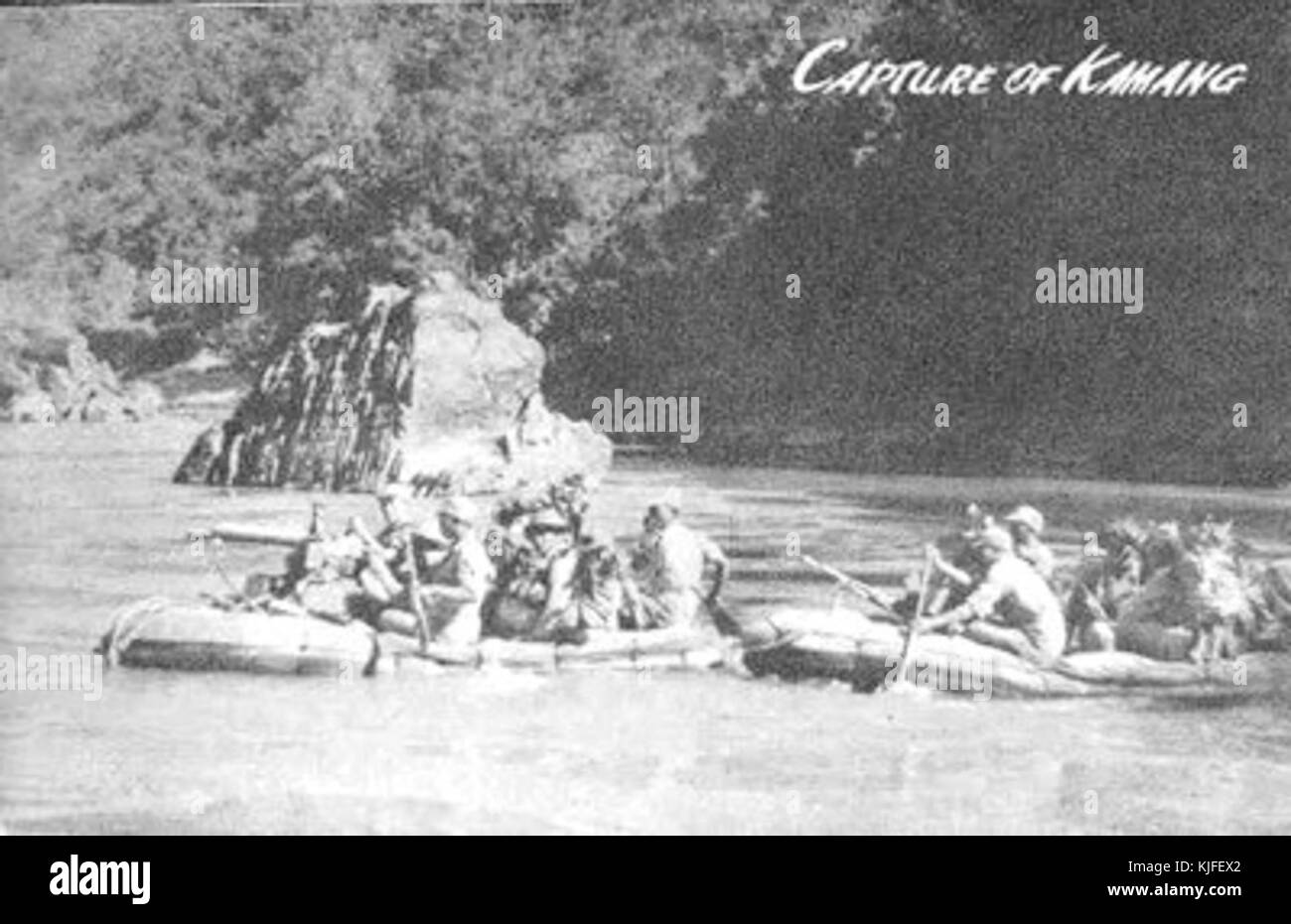 Chinese troops on rubber rafts Stock Photo - Alamy