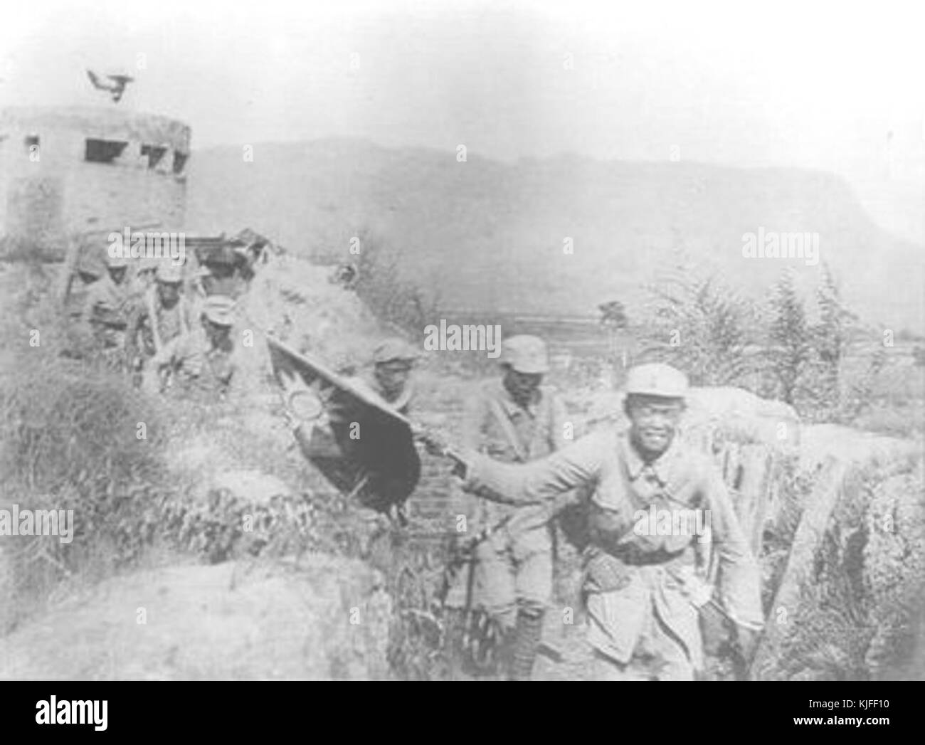 Blue flags Black and White Stock Photos & Images - Alamy