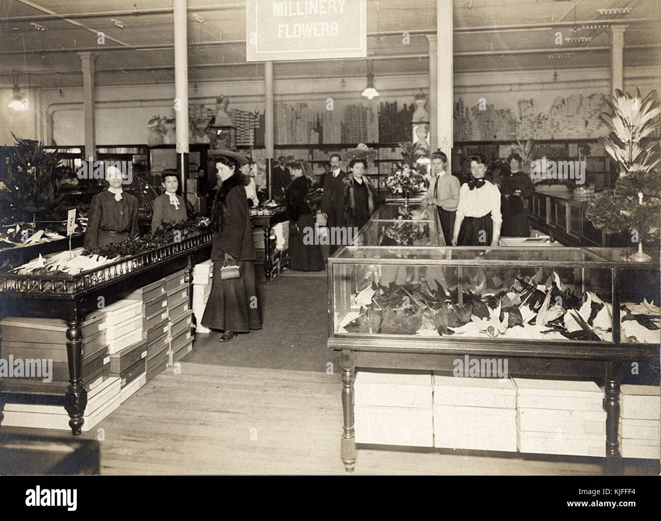 Millinery department, Toronto, 1908 Stock Photo - Alamy