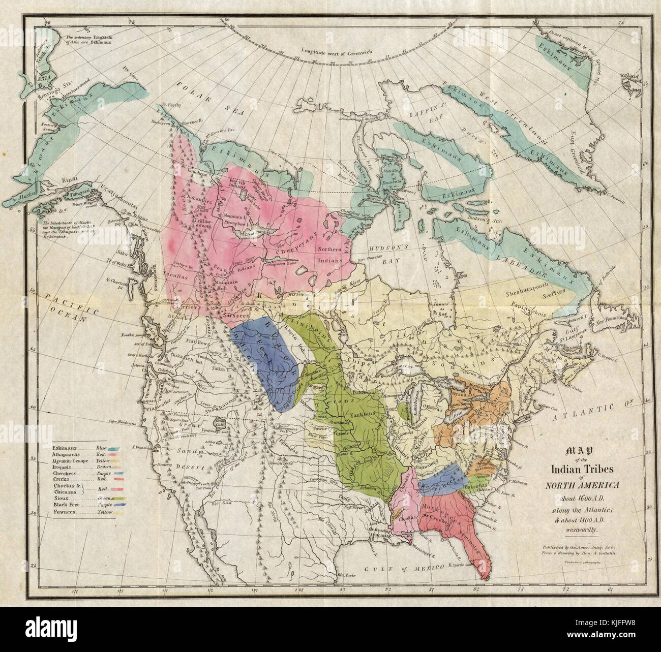 First Nation Control over North America about 1600 AD Stock Photo - Alamy