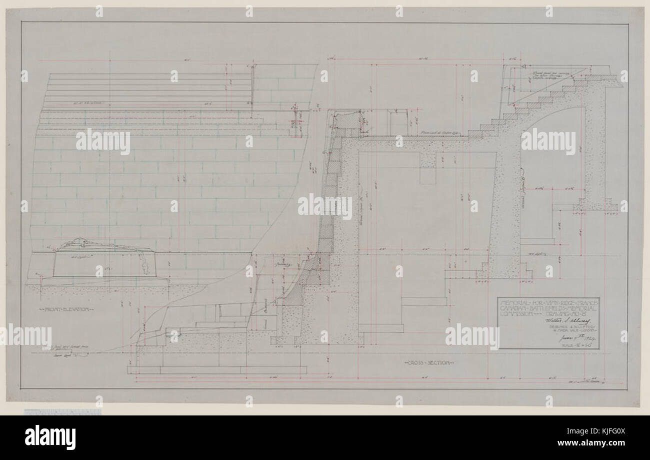 Plans for Vimy Ridge Memorial E010783594 v14 Stock Photo - Alamy