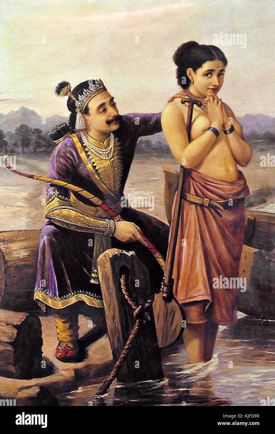 Ravi Varma Shantanu and Satyavati Stock Photo - Alamy