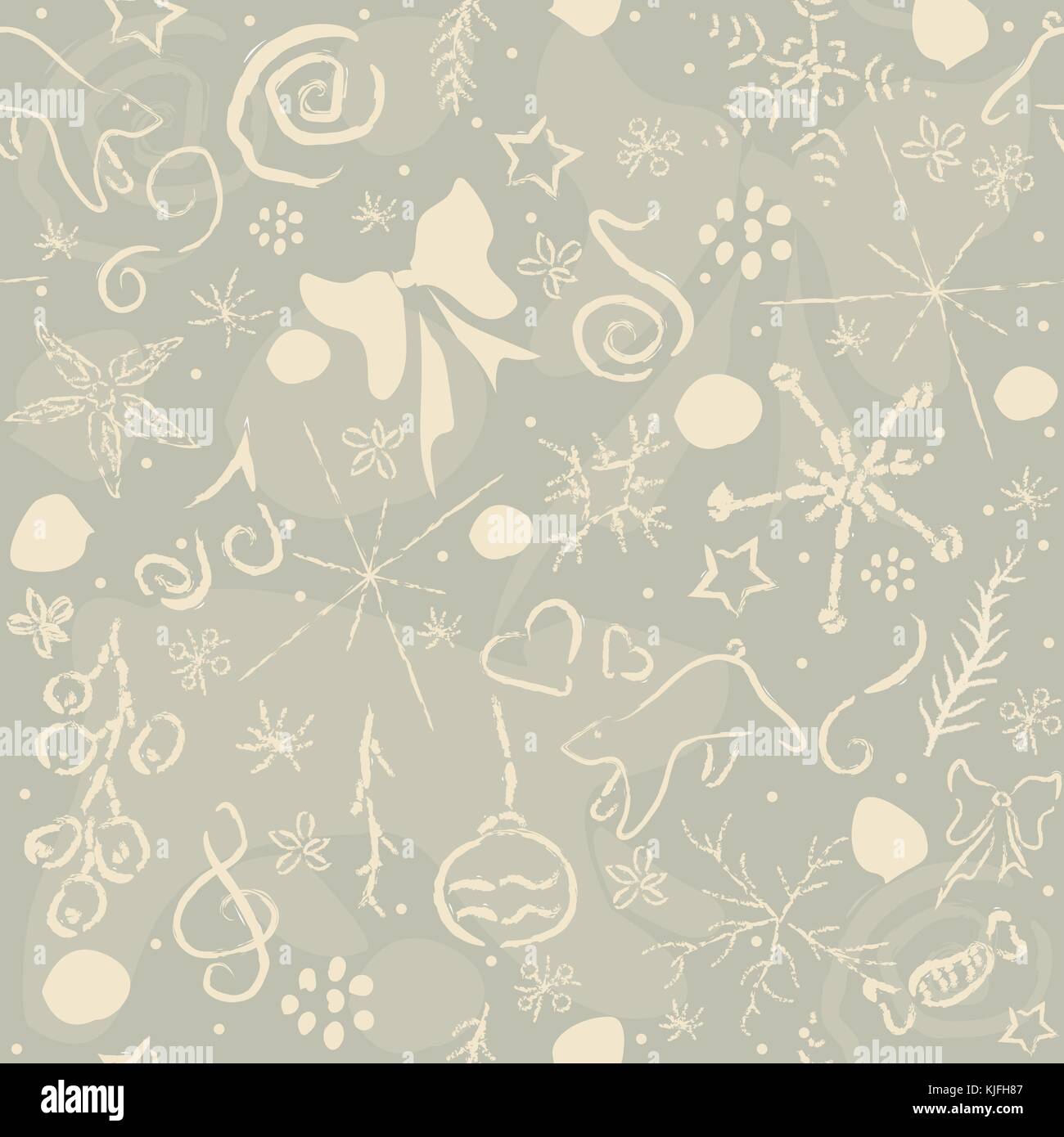 Seamless pattern with doodles on a subtle background. Vector ...