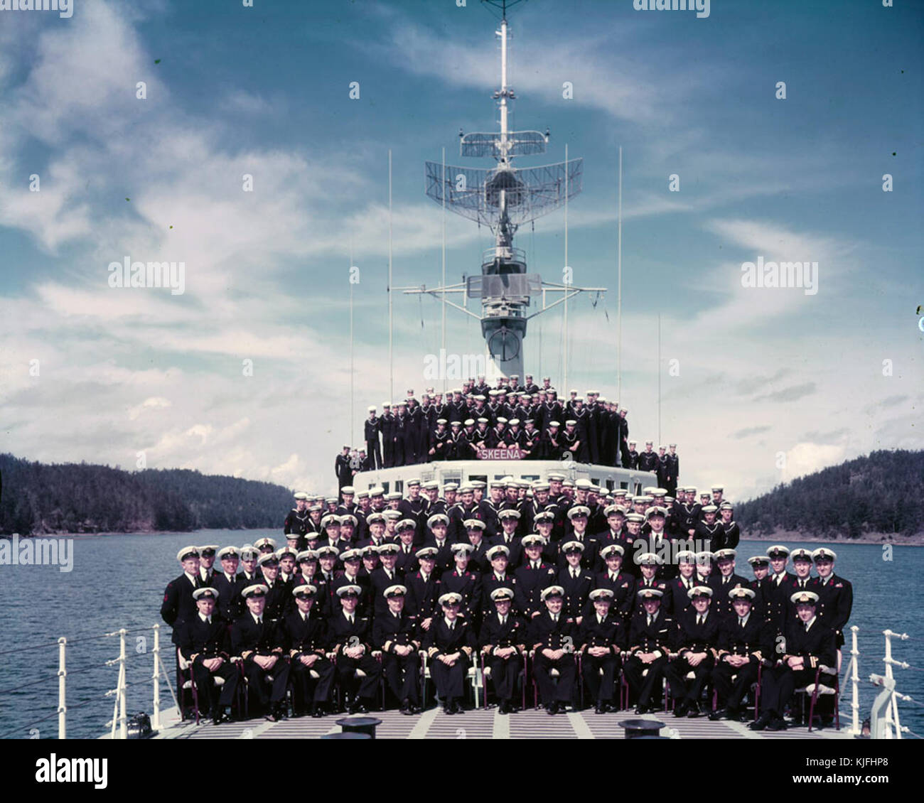 The HMCS *Skeena*, a Canadian destroyer (DDH 207), part of the Royal ...