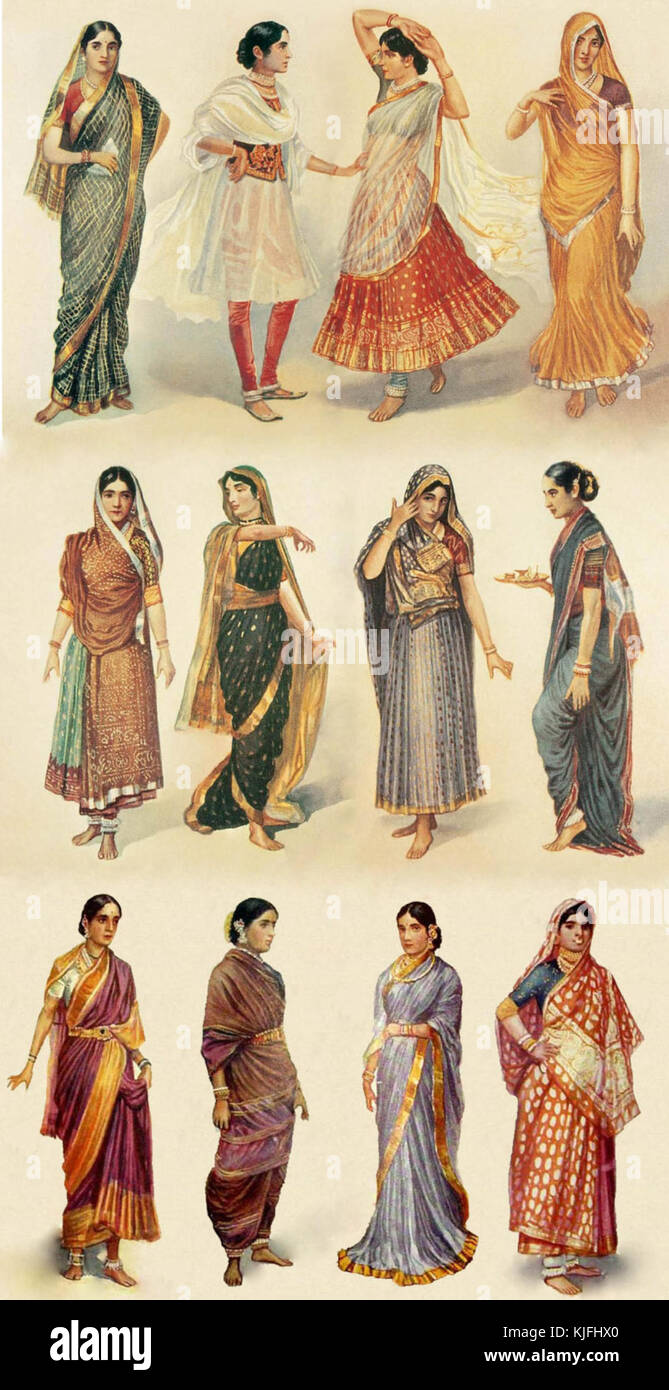 Styles of Sari Stock Photo - Alamy