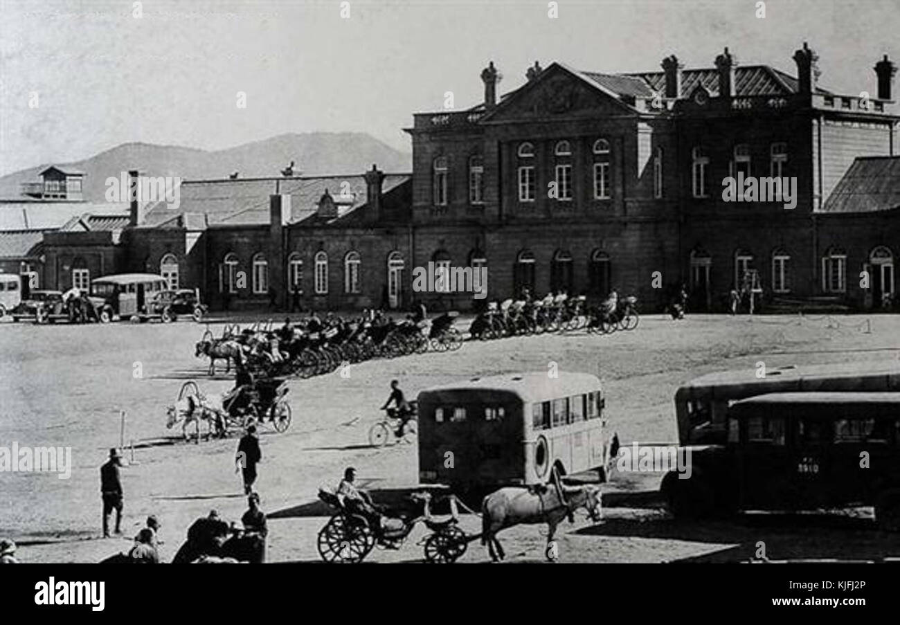 Jilin Railway Station 1938 Stock Photo - Alamy