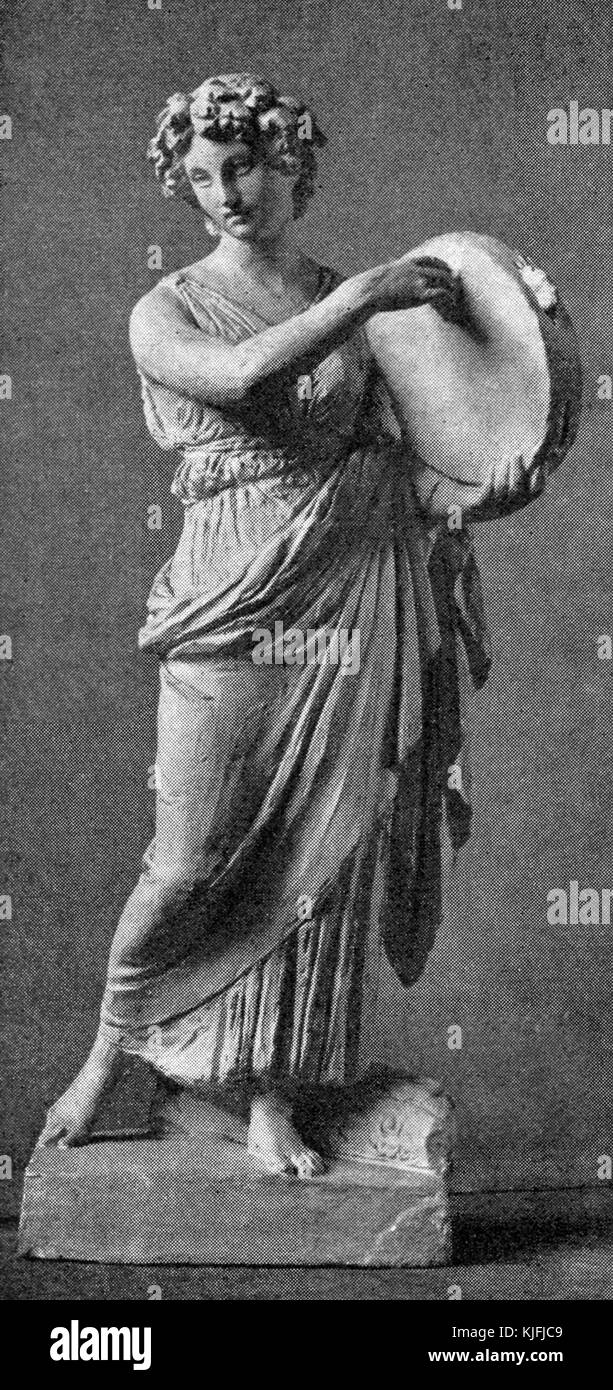 A depiction of a dancing Bacchante, inspired by Bacchic rituals ...