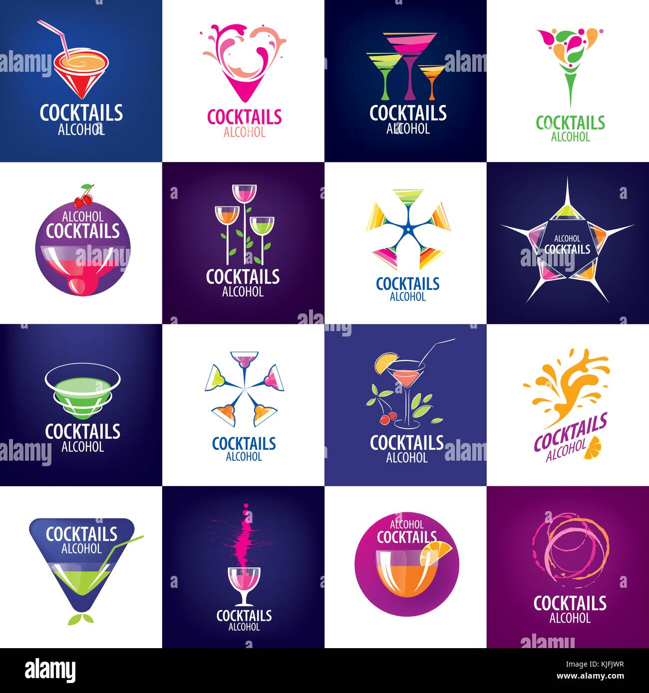 alcoholic cocktails logo Stock Vector Image & Art - Alamy