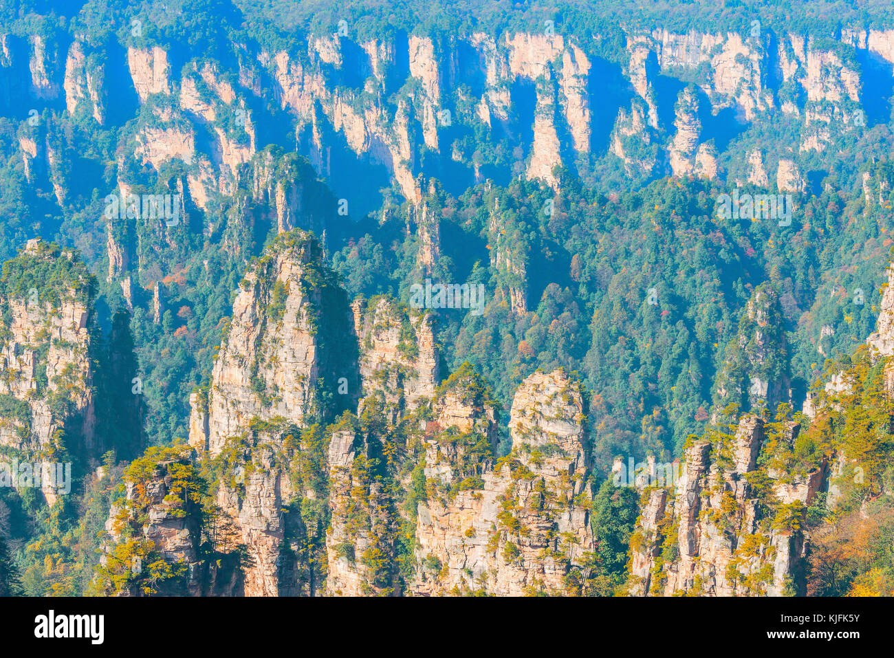 Colorful cliffs in Zhangjiajie Forest Park Stock Photo - Alamy