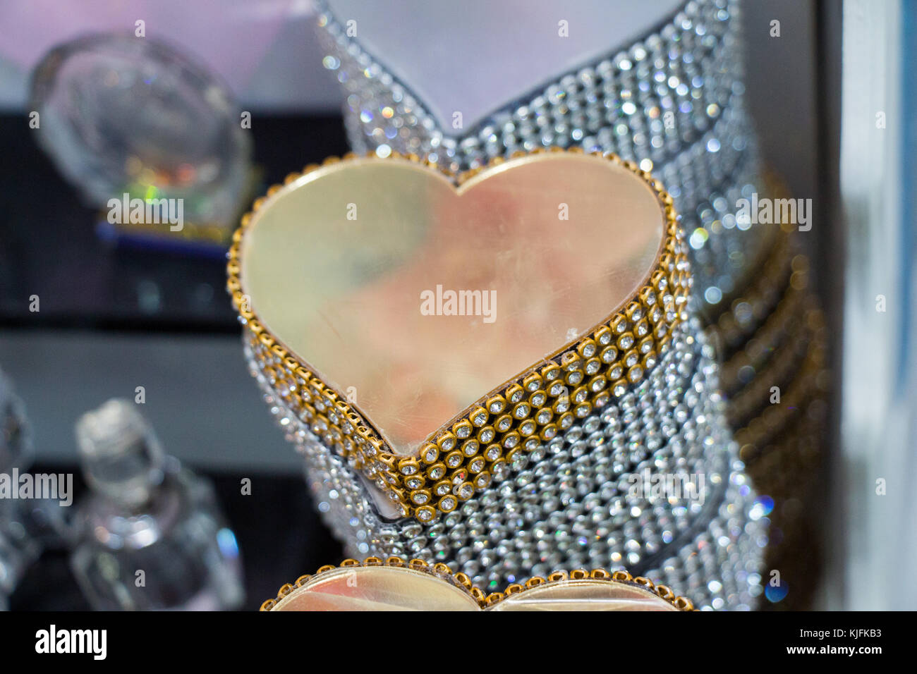Colorful decorative objects in the shape of a heart Stock Photo - Alamy