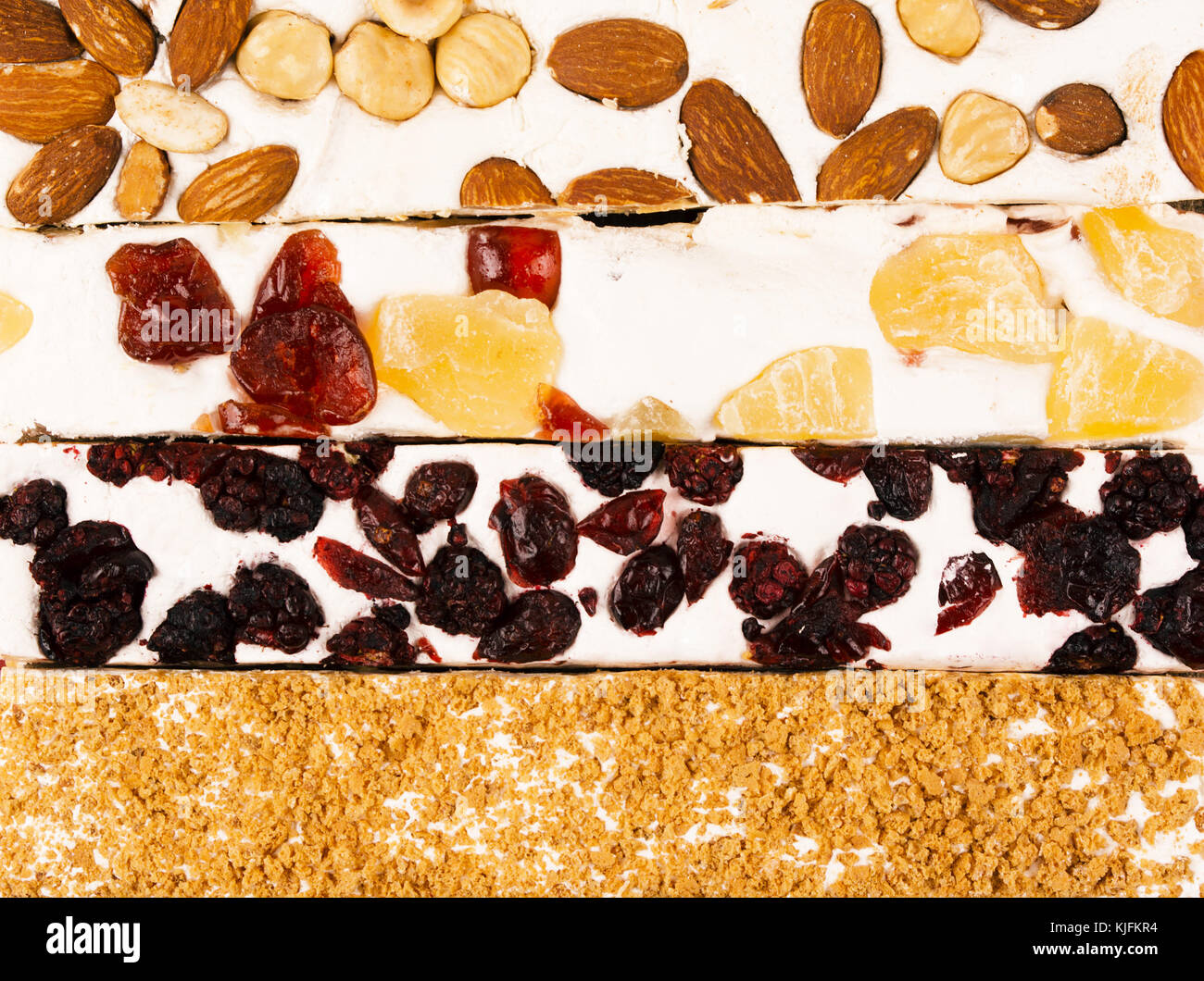 Traditional italian festive torrone or nougat Stock Photo - Alamy