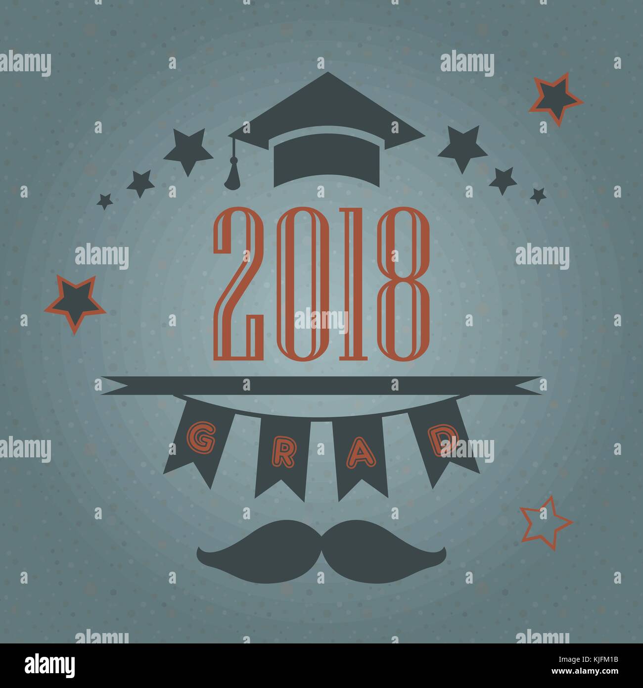 Graduation of Year 2018. Graduation Poster. Vector Illustration Stock ...