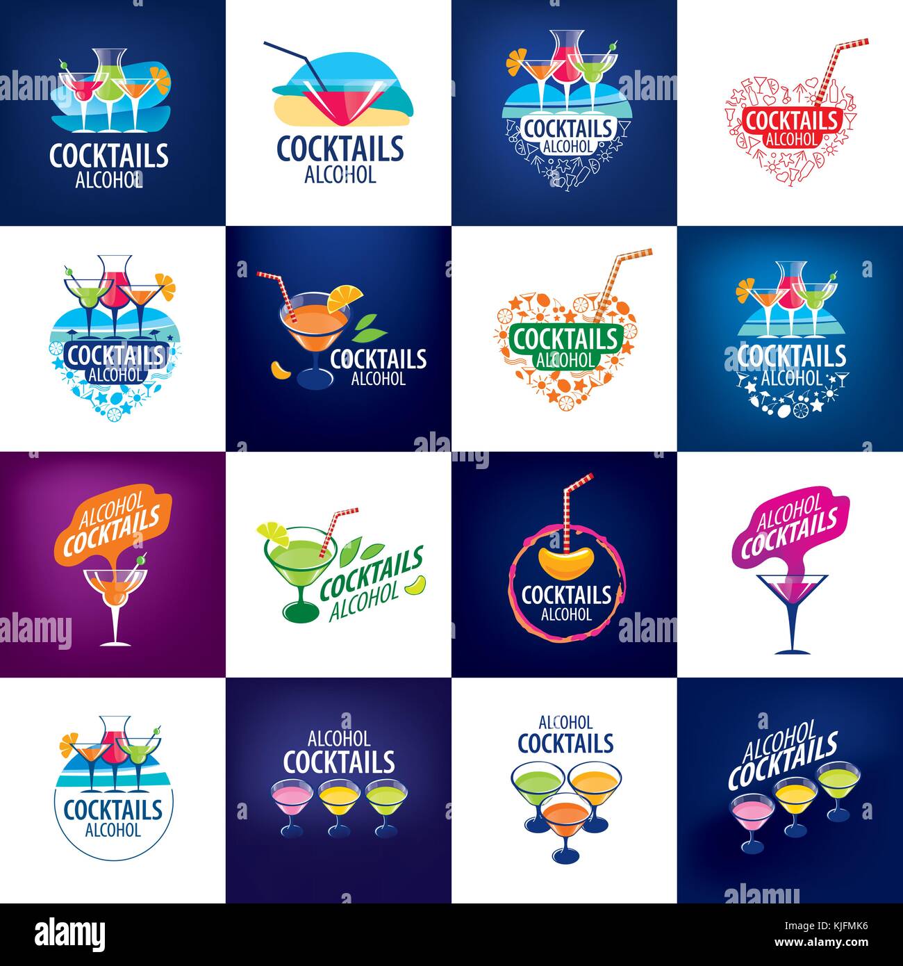 alcoholic cocktails logo Stock Vector Image & Art - Alamy