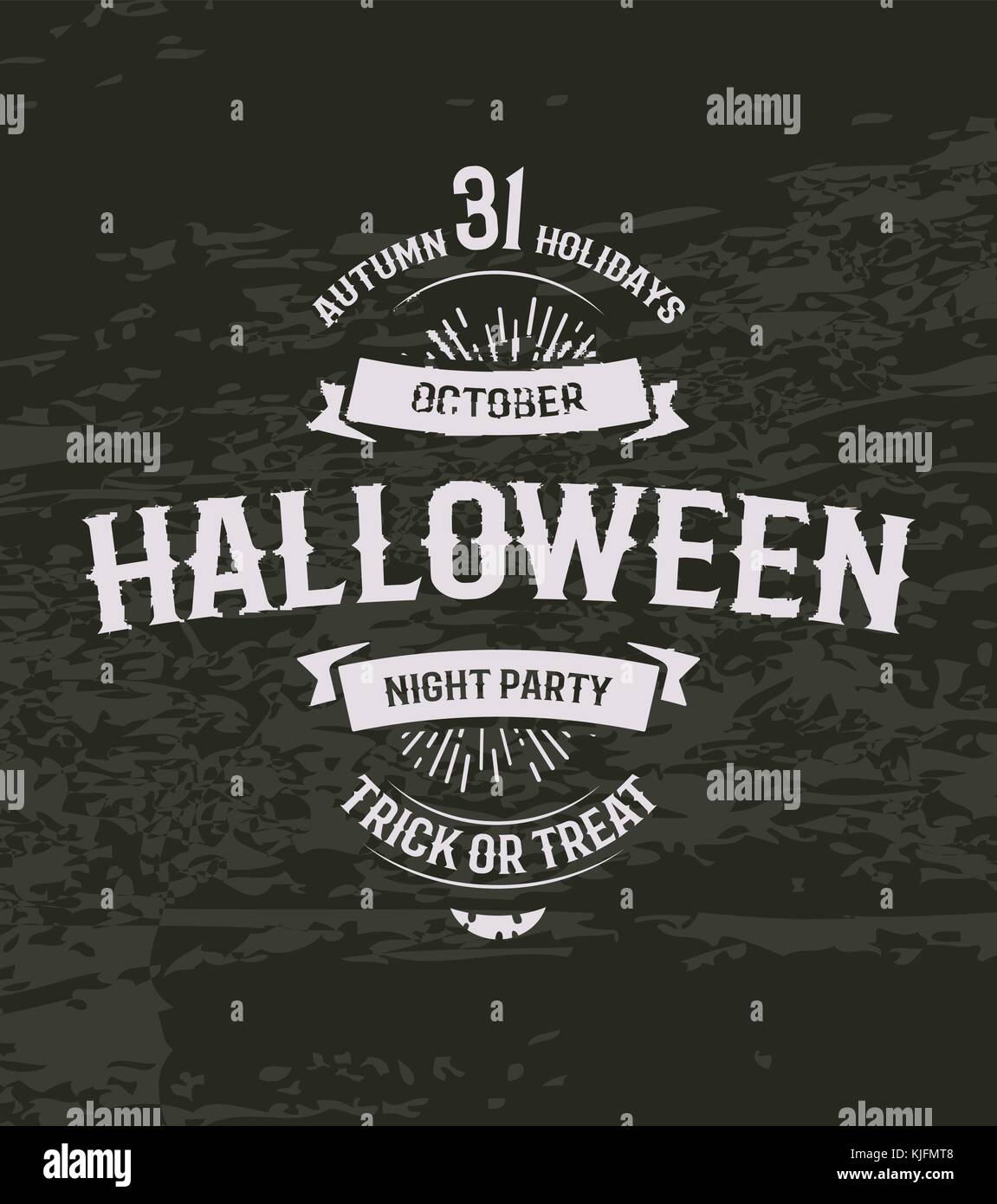Halloween retro invitation. 31 october holiday day card. Halloween ...