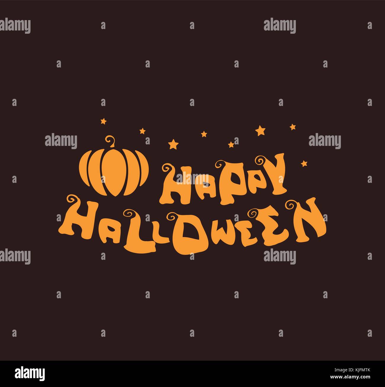 Happy halloween logo. Flat simple vector illustration Stock Vector ...