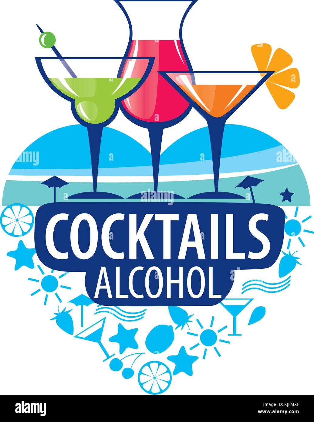 alcoholic cocktails logo Stock Vector Image & Art - Alamy