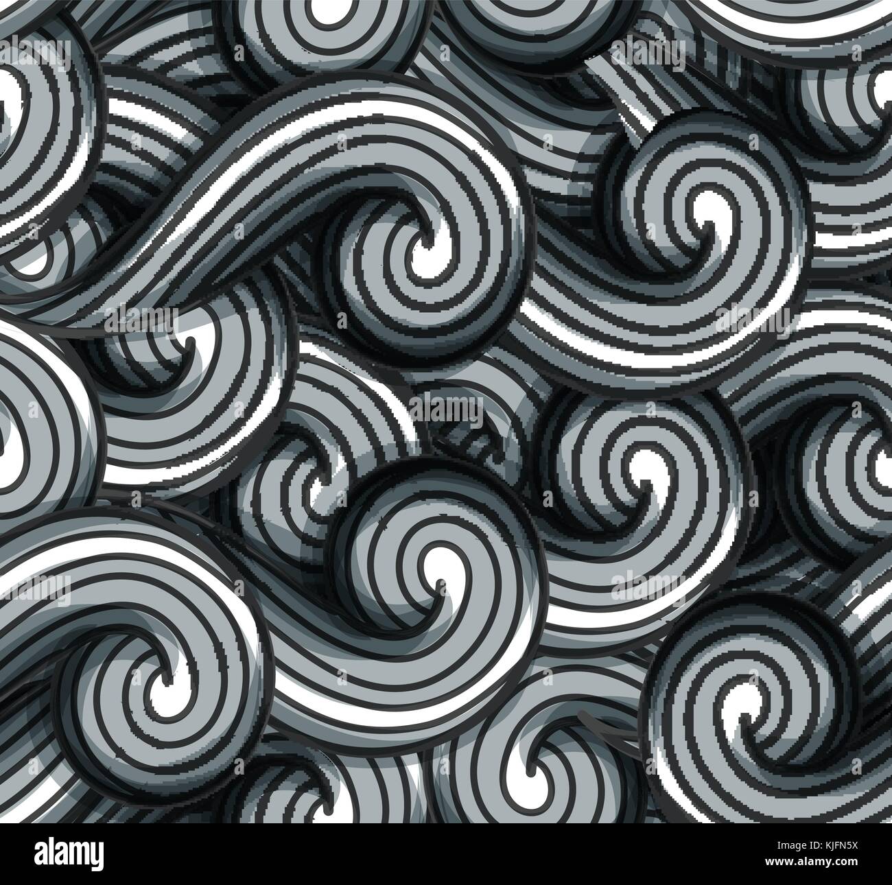 Abstract seamless vector background, gray wavy pattern Stock Vector ...