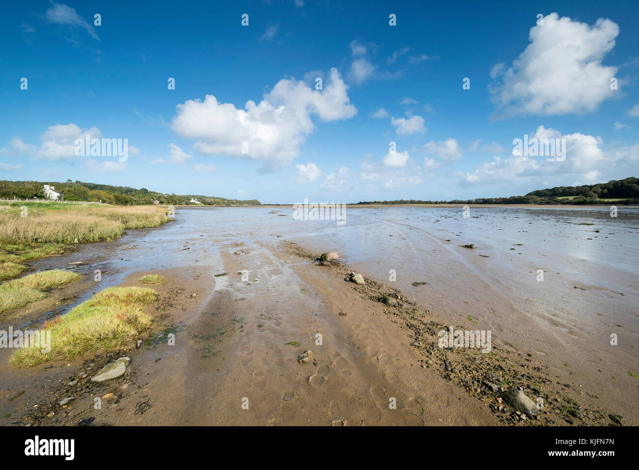 Dulas Bay or Traeth Dulas near City Dulas on Anglesey North Wales Stock ...