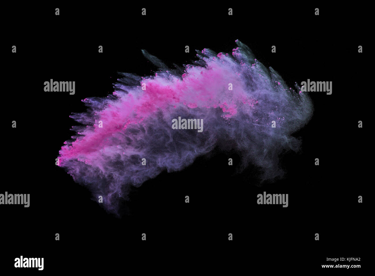 colorful powder splash isolated on black background Stock Photo - Alamy
