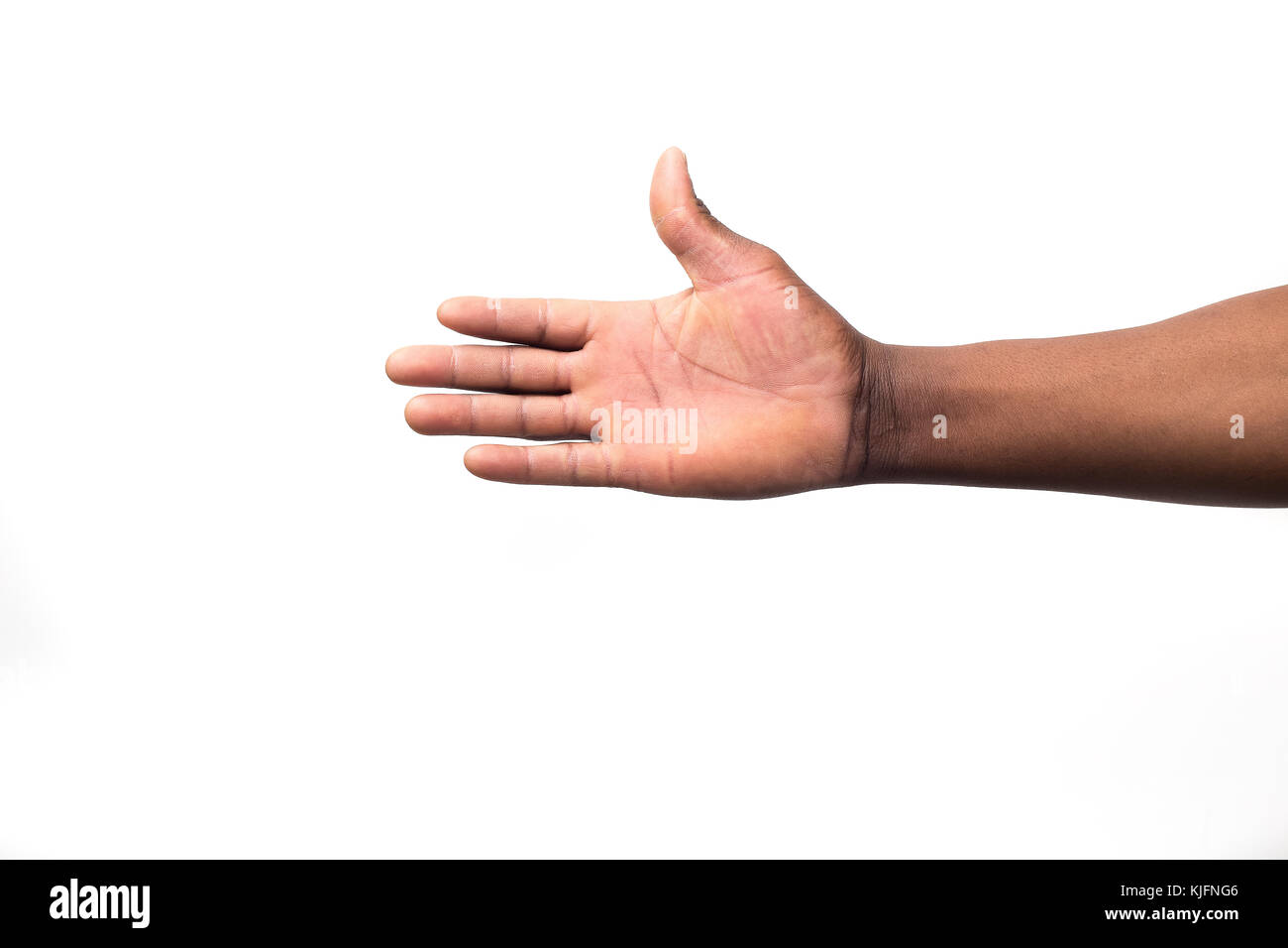 Close up view of a black / african mans hand from below Stock Photo - Alamy