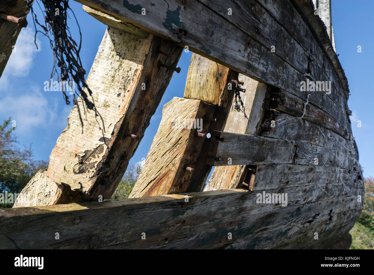 Dulas Bay boat wreck or Traeth Dulas near City Dulas on Anglesey North ...
