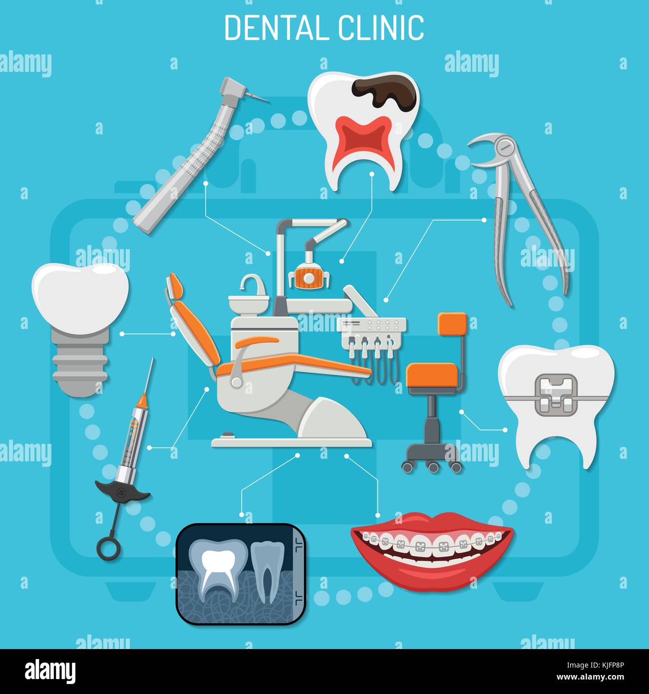 Dental infographics set hi-res stock photography and images - Alamy
