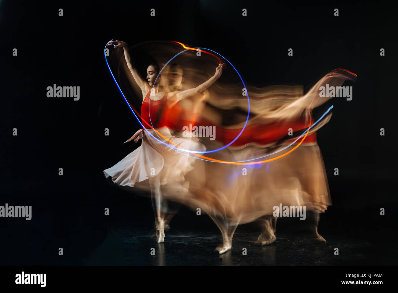 Nice pleasant woman enjoying her dance Stock Photo - Alamy