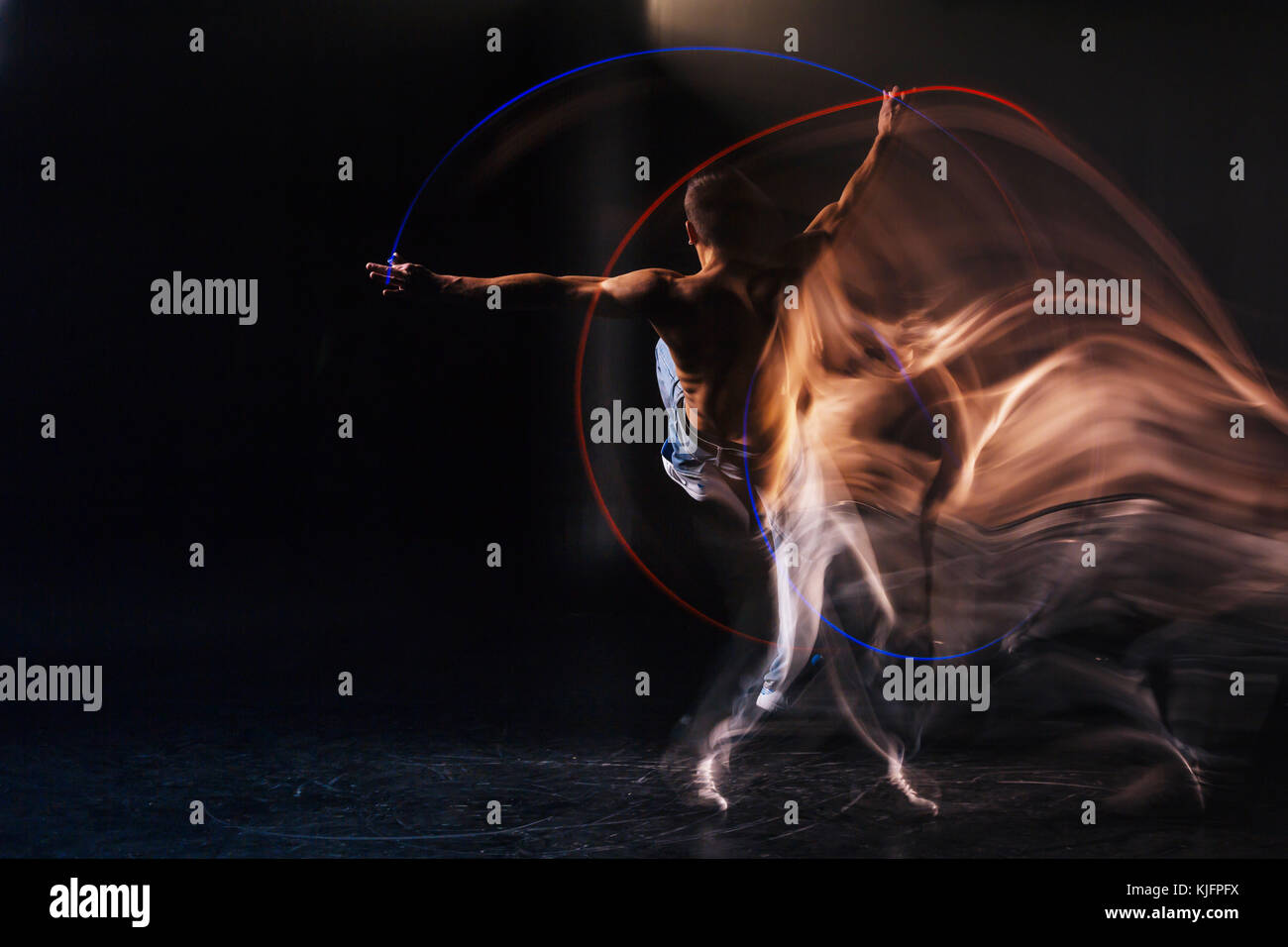 Nice handsome man being focused on the dance Stock Photo - Alamy