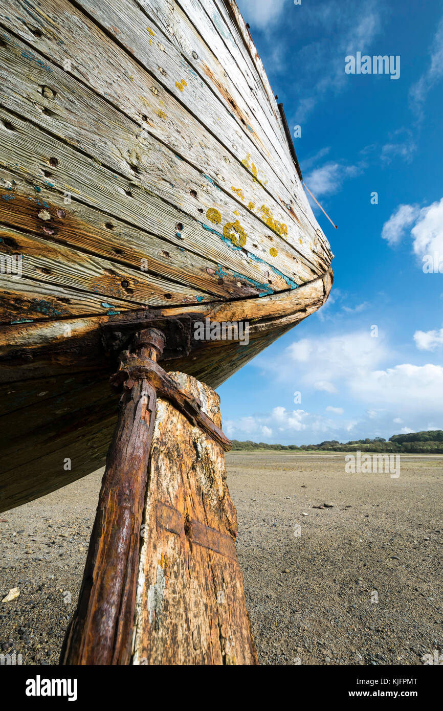 Dulas Bay boat wreck or Traeth Dulas near City Dulas on Anglesey North ...