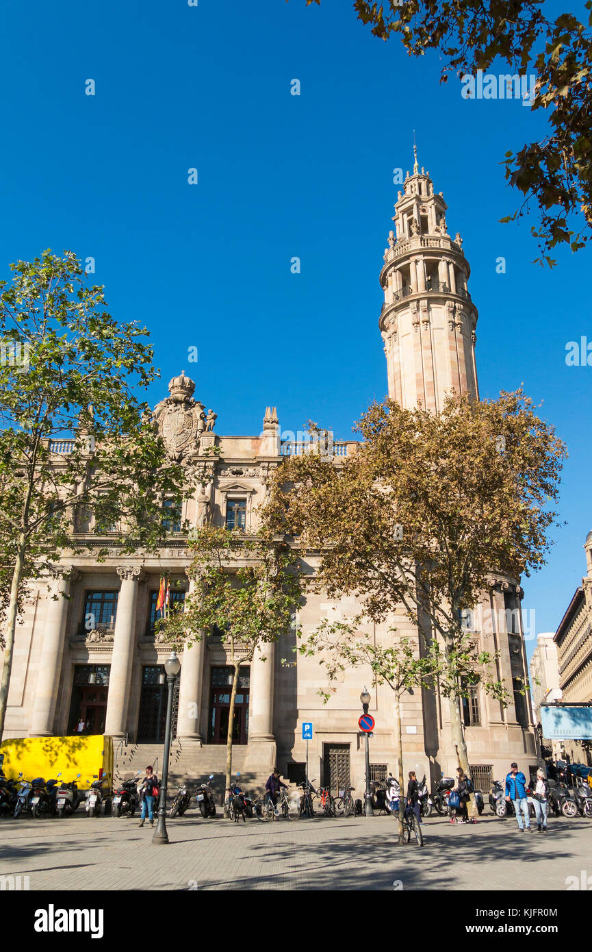 BARCELONA- NOV 15: The famous central Post Office building in the city ...