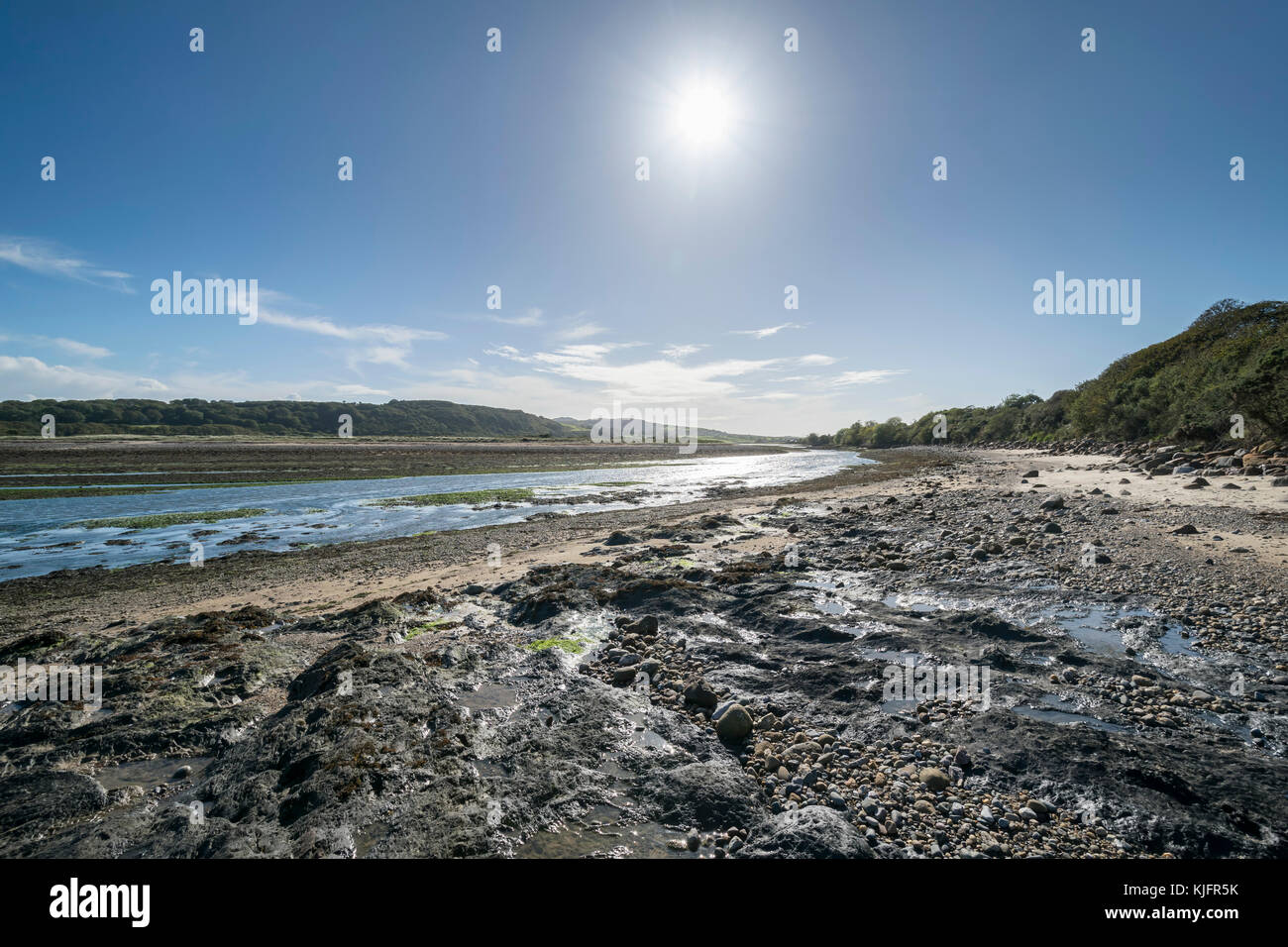 Dulas Bay or Traeth Dulas near City Dulas on Anglesey North Wales Stock ...
